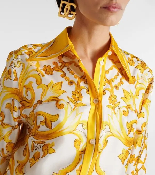 Dolce & Gabbana Majolica Silk Twill Shirt