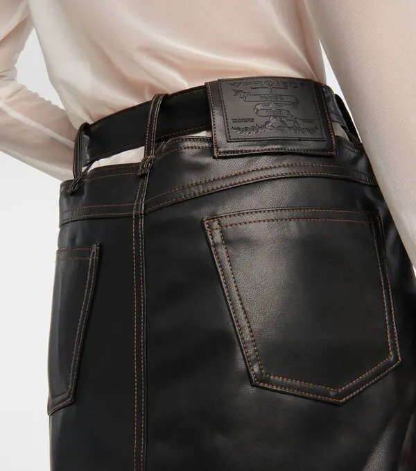 Y/project Faux Leather Mini Skirt