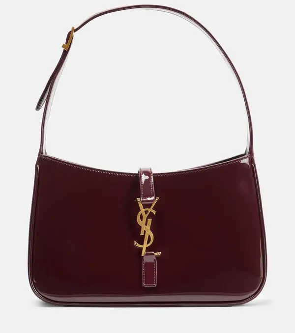 Saint Laurent Le 5 A 7 Patent Leather Shoulder Bag - Red