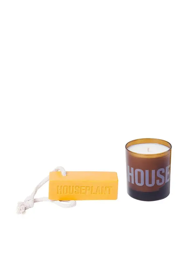 HOUSEPLANT Soap And Candle Set In Brown - Amber