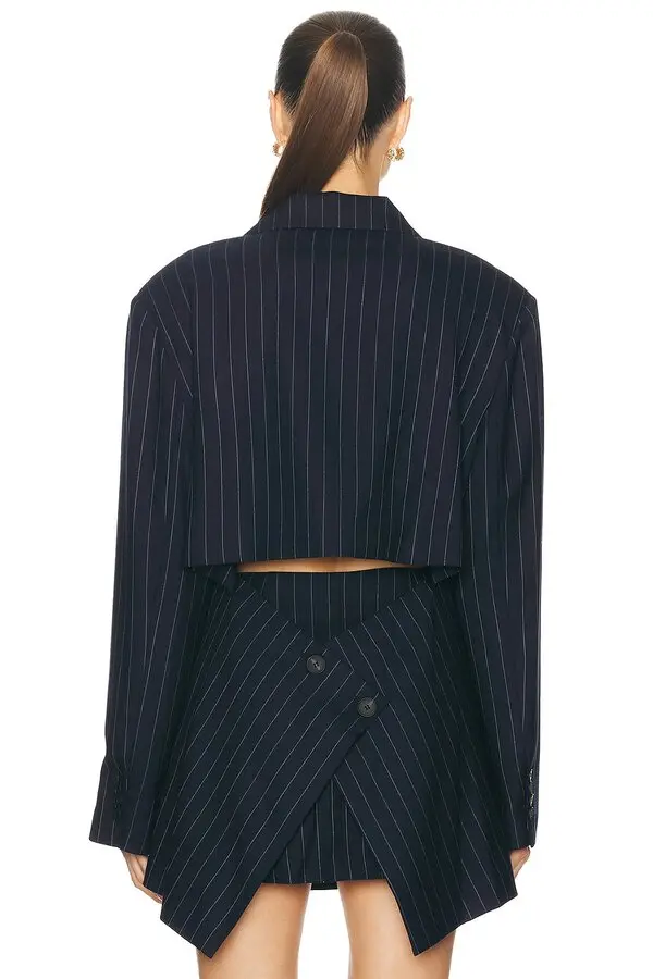 NICHOLAS Nadia Open Back Split Blazer - Navy