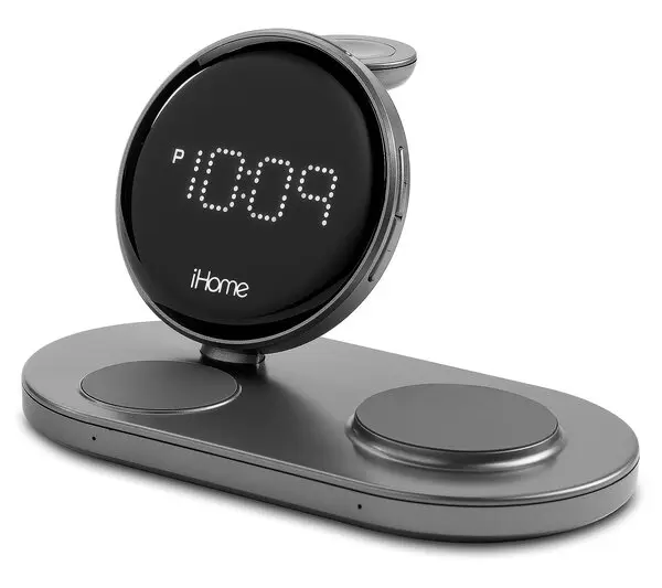 IHOME 4-in-1 Magnetic Wireless Powerboost Charg Ng Clock