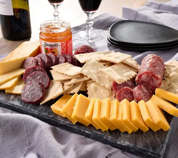 SERGIO'S 6-pc Charcuterie W/ Salami, Cheese & Apricot Jam - One-color