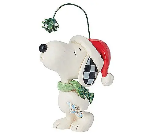JIM SHORE Peanuts Snoopy Mistletoe Mini