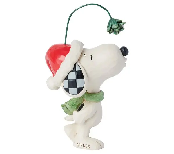 JIM SHORE Peanuts Snoopy Mistletoe Mini