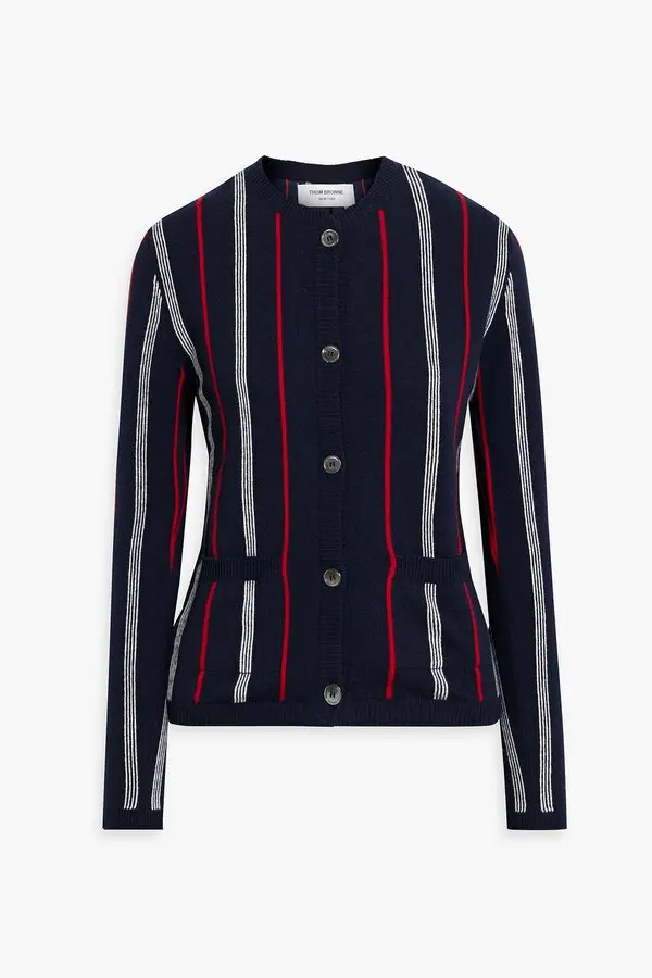 Thom Browne Striped Cashmere Cardigan