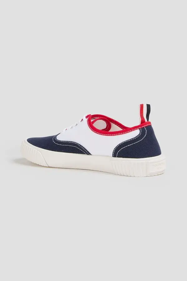 Thom Browne Colorblock Canvas Sneakers - White