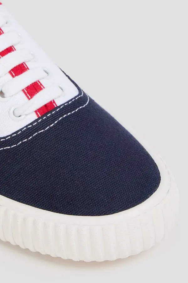 Thom Browne Colorblock Canvas Sneakers - White