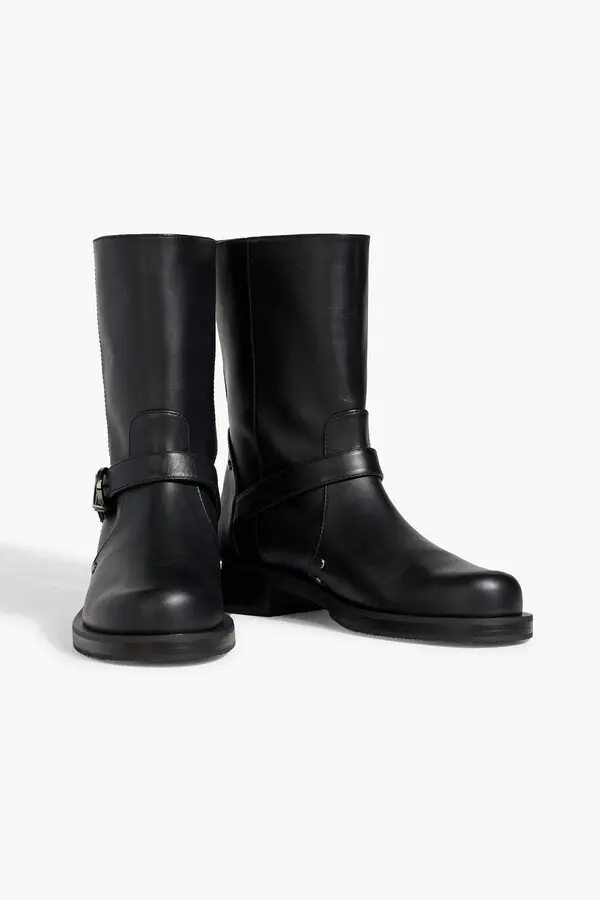 STUART WEITZMAN Maverick Buckled Leather Ankle Boots