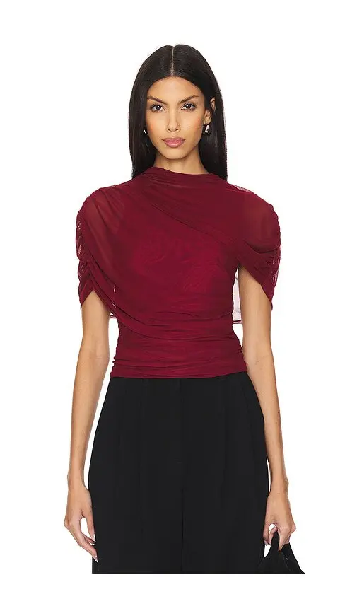 Amanda Uprichard X Revolve Evianna Top - Wine