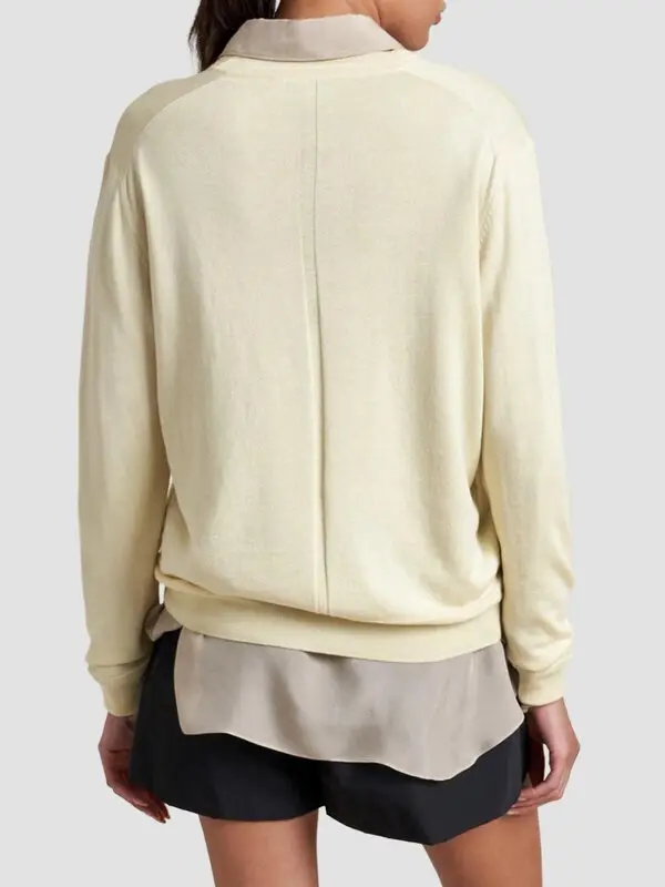 LA LIGNE Ben V-neck Sweater - Butter