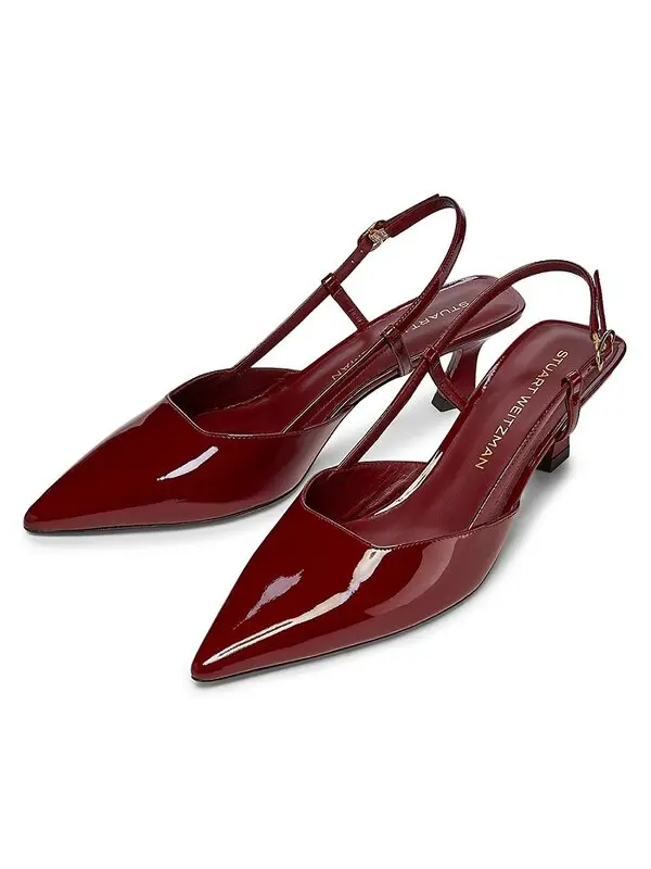 STUART WEITZMAN Vinnie 50mm Patent Leather Pumps - Rosewood