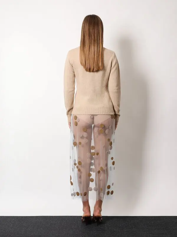 Fendi Polka Dot Tulle Skirt - Blue
