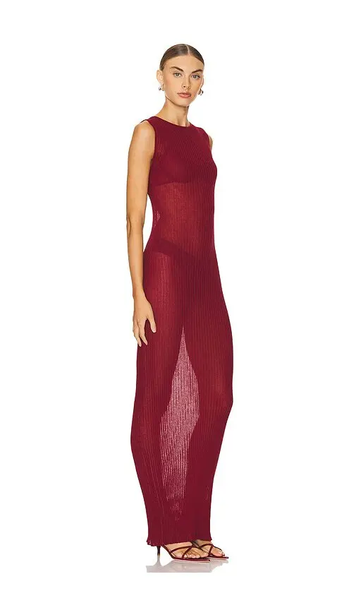 lovers and friends burgundy dress lovers friends woman large burgundy longsleeve low Keyhole Back skater  dress OO
