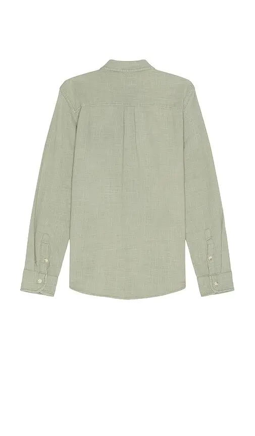 Marine Layer Classic Stretch Selvage Shirt In Green