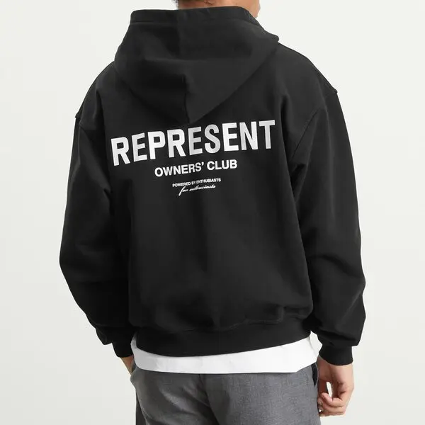 REPRESENT Owners Club Zip Hoodie - Black