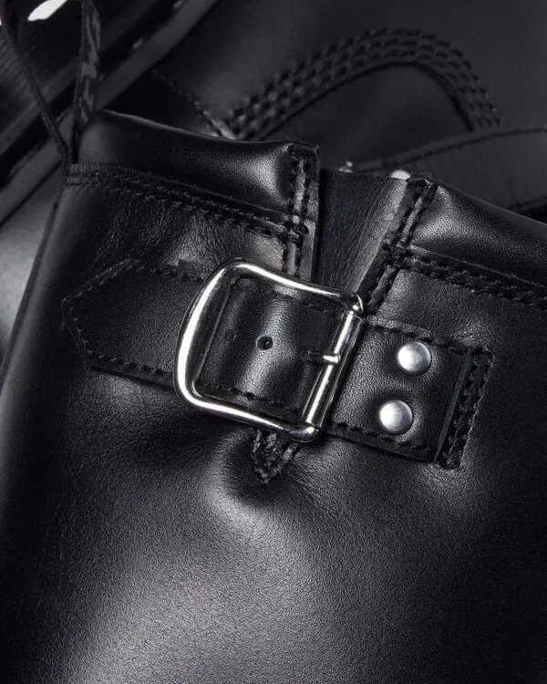Dr. Martens Anistone Hi Leather Biker Boots - Black