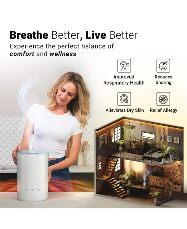 MIKO Cool Mist Humidifier With App Control Breeze