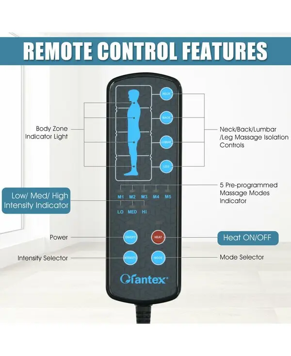 SKONYON Foldable Massage Mat With Heat And 10 Vibration Motors