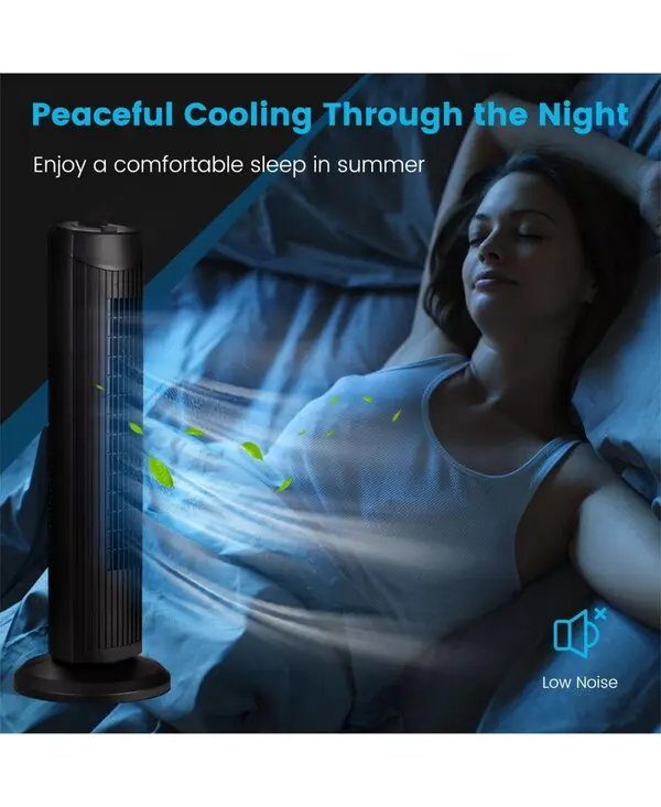 SKONYON Fantask 35w 28 Inch Quiet Bladeless Oscillating Tower Fan