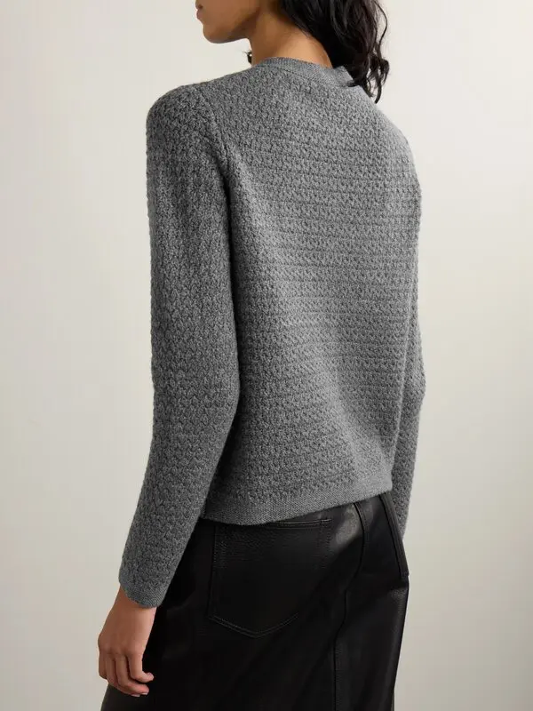 Arch4 Crocheted Cashmere Cardigan - Gray