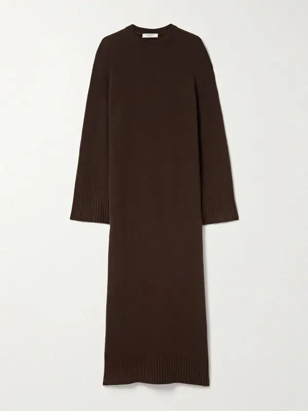 FFORME Ainsley Wool-cashmere Maxi Dress - Brown