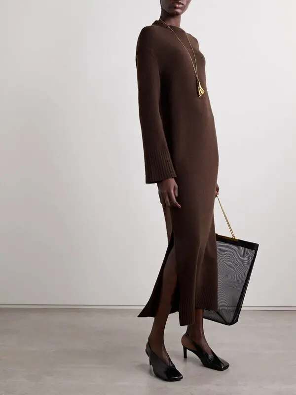 FFORME Ainsley Wool-cashmere Maxi Dress - Brown