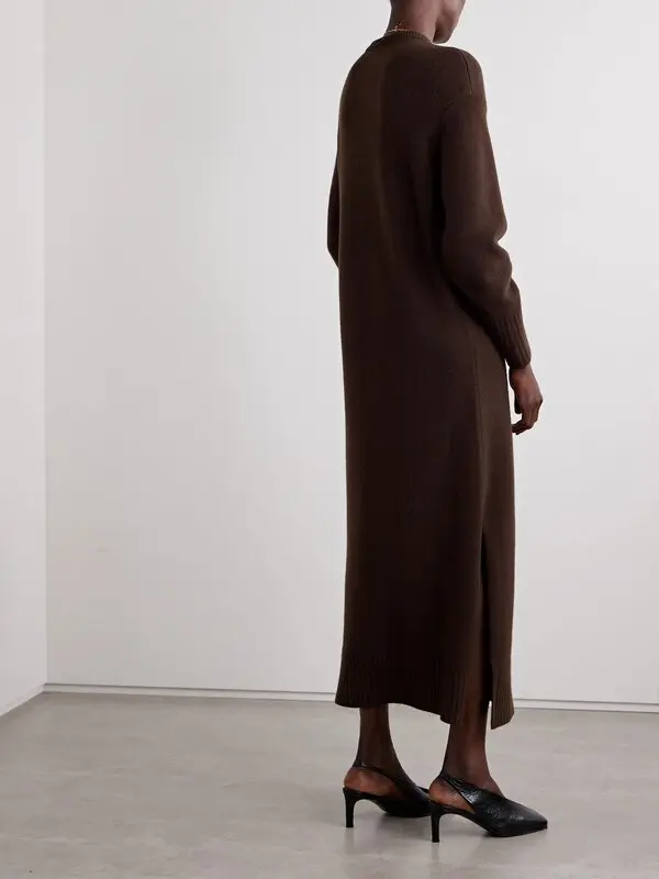 FFORME Ainsley Wool-cashmere Maxi Dress - Brown
