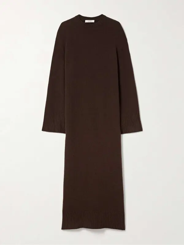 FFORME Ainsley Wool-cashmere Maxi Dress - Brown