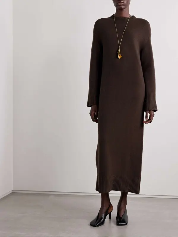 FFORME Ainsley Wool-cashmere Maxi Dress - Brown
