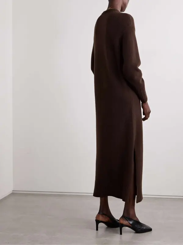 FFORME Ainsley Wool-cashmere Maxi Dress - Brown