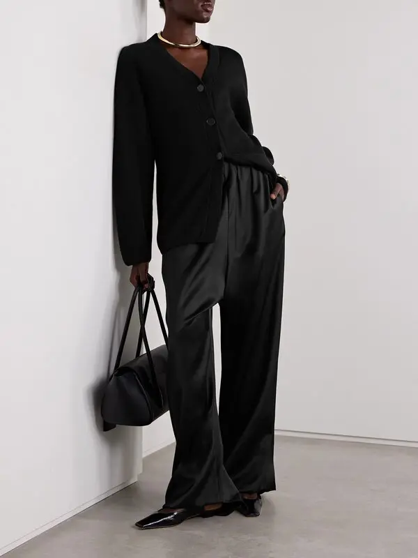 FFORME Dayne Sateen Wide-leg Pants - Black