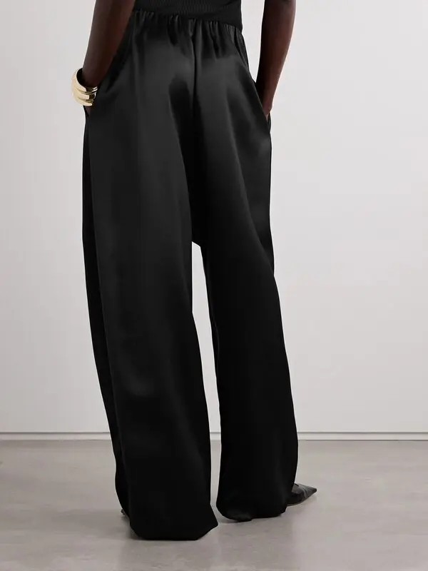 FFORME Dayne Sateen Wide-leg Pants - Black