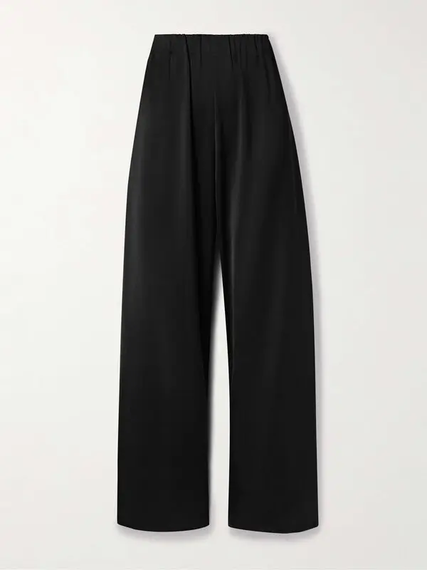 FFORME Dayne Sateen Wide-leg Pants - Black