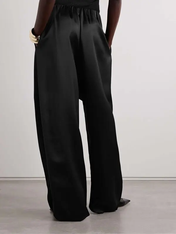 FFORME Dayne Sateen Wide-leg Pants - Black