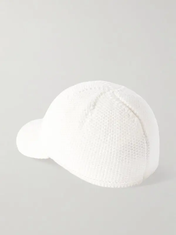 Brunello Cucinelli Appliquéd Waffle-knit Wool Baseball Cap
