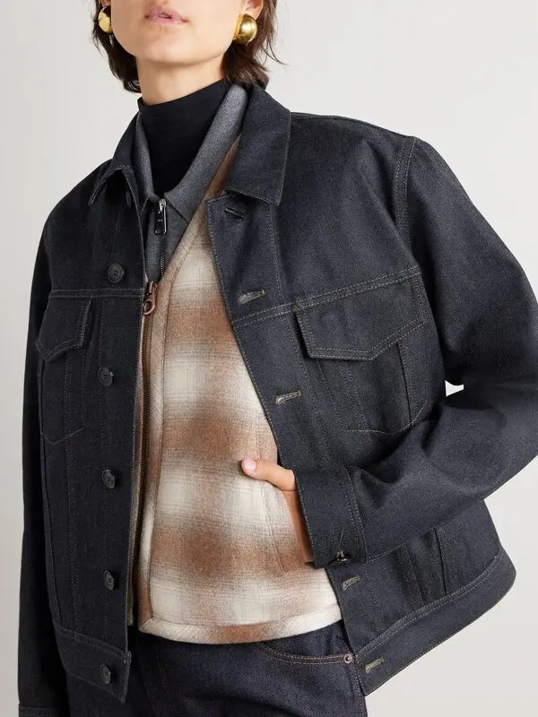Loro Piana Kea Cotton And Cashmere-blend Denim Jacket