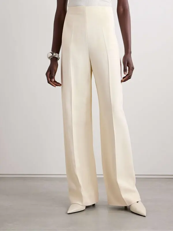 FFORME Peyton Crepe Wide-leg Pants - Cream
