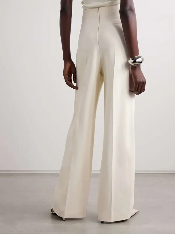FFORME Peyton Crepe Wide-leg Pants - Cream