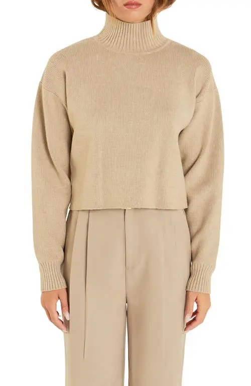 GREY LAB Turtleneck Crop Sweater