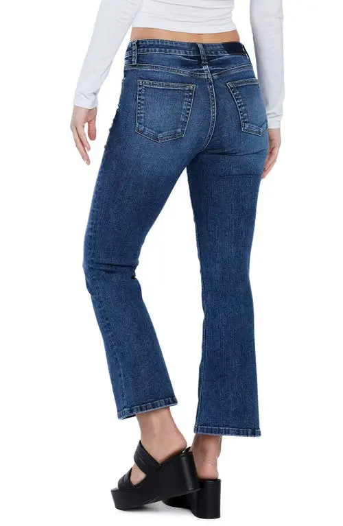 HINT OF BLU High-rise Ankle Flare Jeans - Main Character Blue