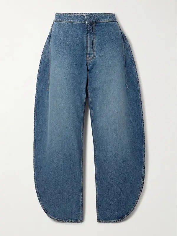 Alaïa High-rise Barrel-leg Jeans - Blue