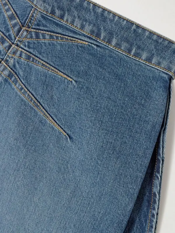 Alaïa High-rise Barrel-leg Jeans - Blue