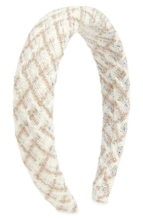 L. Erickson Nora Tweed Headband - Beige Multi