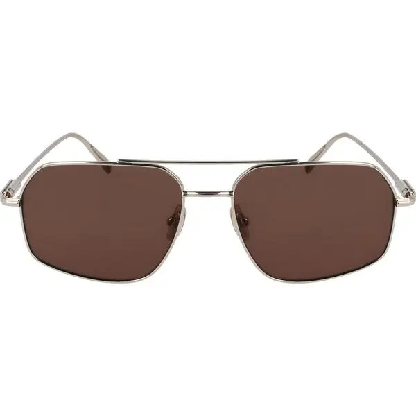 FERRAGAMO Navigator Sunglasses - Gold/brown