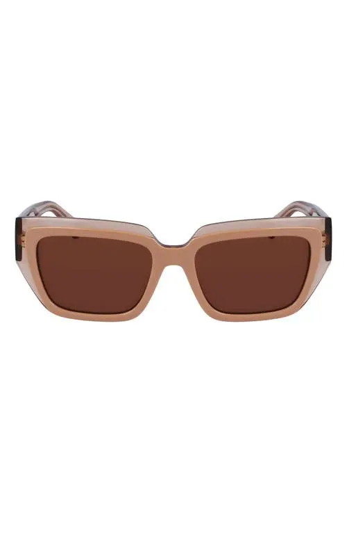 FERRAGAMO Square Sunglasses - Trnsprnt Nude/rose