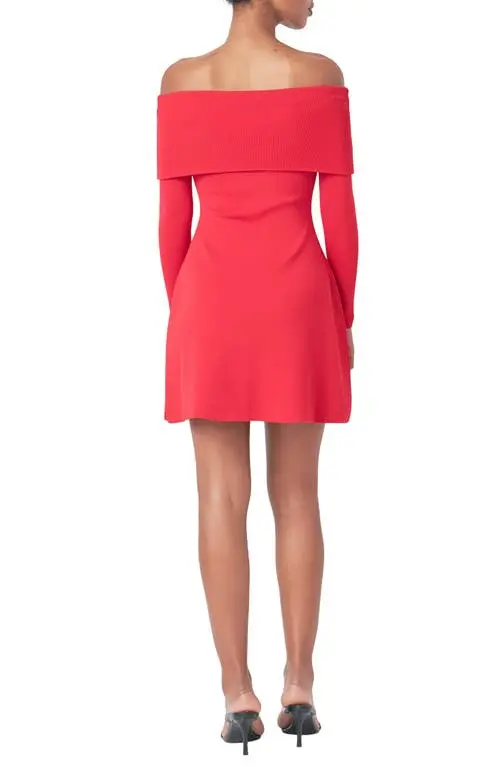Endless Rose Long Sleeve Knit Minidress