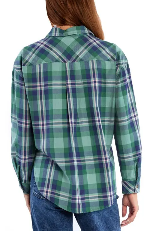 BILLY T Popover Plaid Button-up Shirt