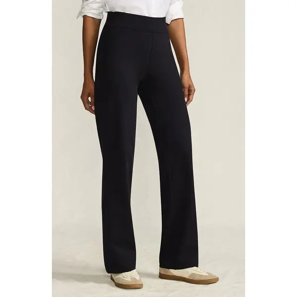 LANDS' END Starfish Mid Rise Straight Leg Pants - Black
