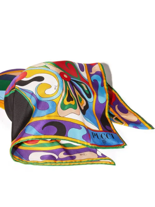 Emilio Pucci Printed Silk-twill Cap